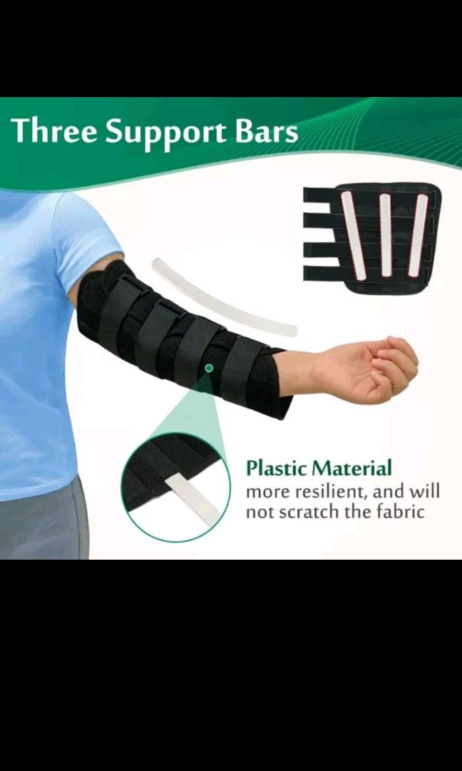 Elbow brace SPLINT, arm straightener for stroke, Health & Nutrition ...