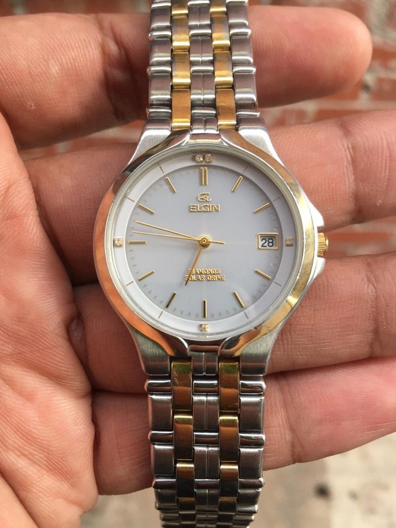 ELGIN FK-967-C DIAMOND - Solar Drive -, Men's Fashion, Watches ...