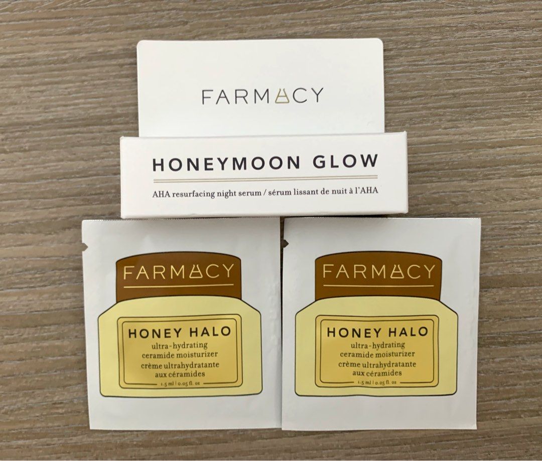Farmacy Honeymoon Glow AHA Resurfacing night serum 5ml Farmacy Honey Halo Ultra Hydrating ...
