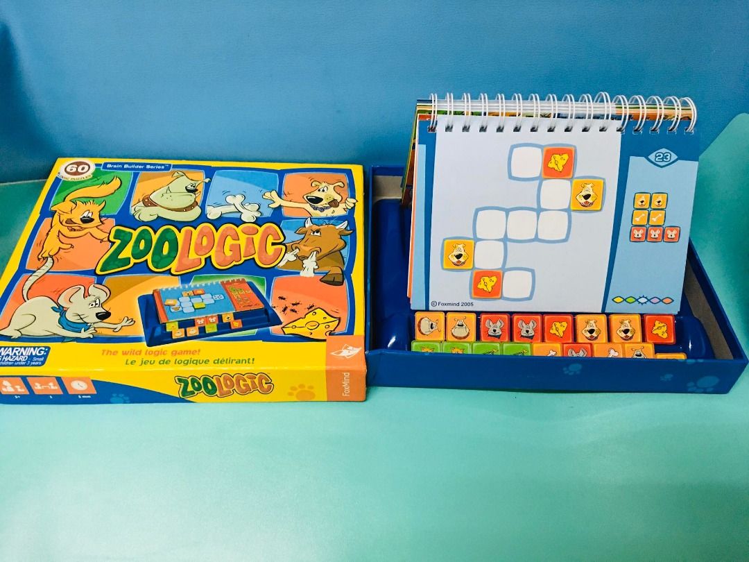 FoxMind Zoologic Game - 60 Logic Puzzles, Hobbies & Toys, Toys & Games ...