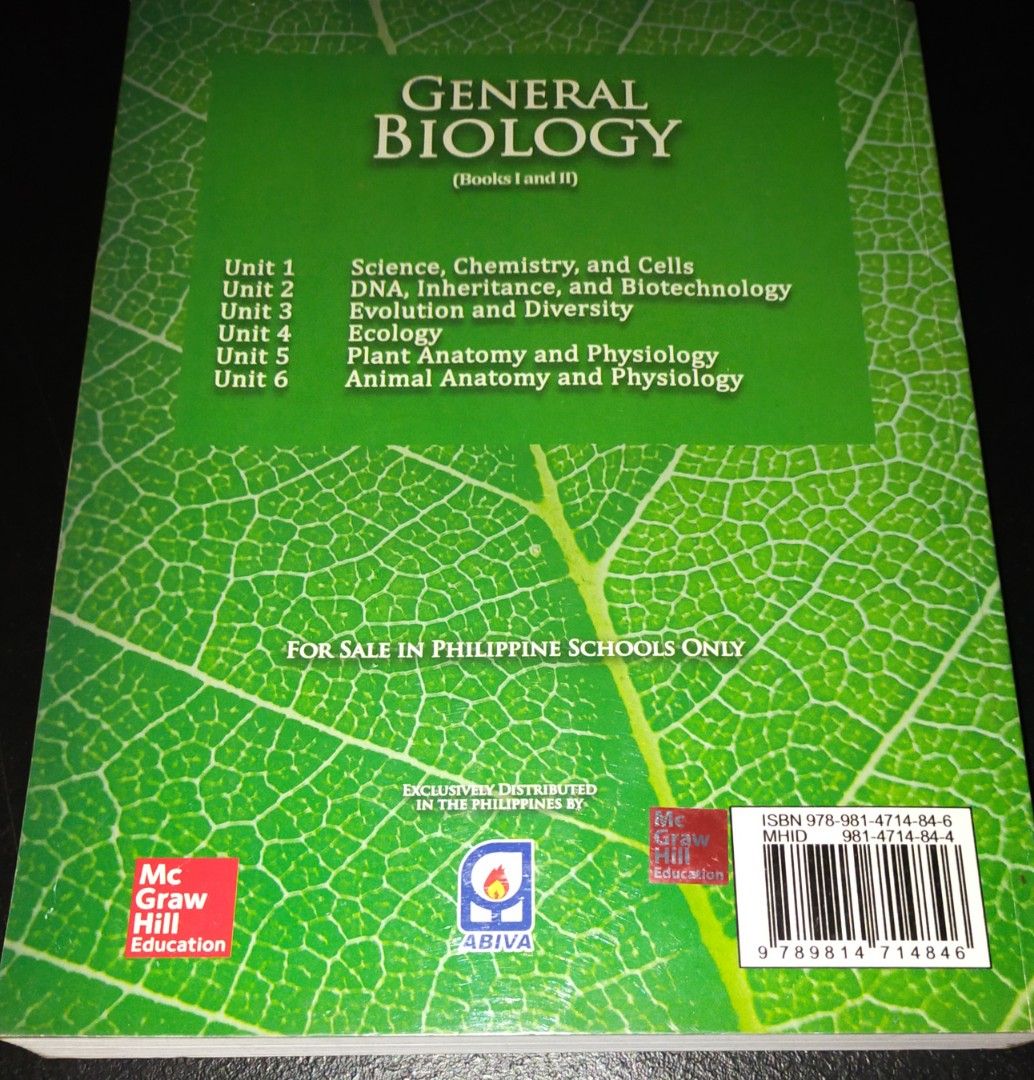General Biology Books I and II - McGraw Hill (SHS K-12 Book), Hobbies ...
