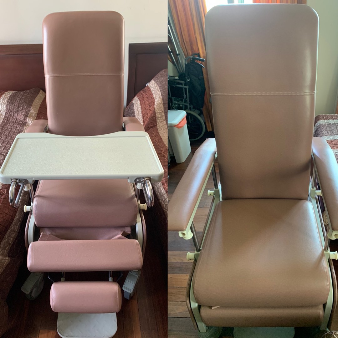 Geriatric chair . Reclining, mobile, tray, footrest, Furniture & Home ...