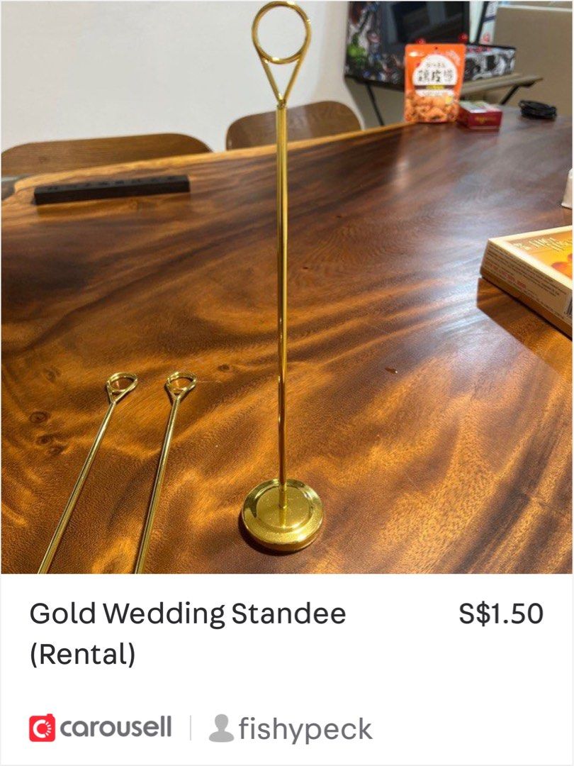 Gold Standee, Furniture & Home Living, Kitchenware & Tableware, Other ...