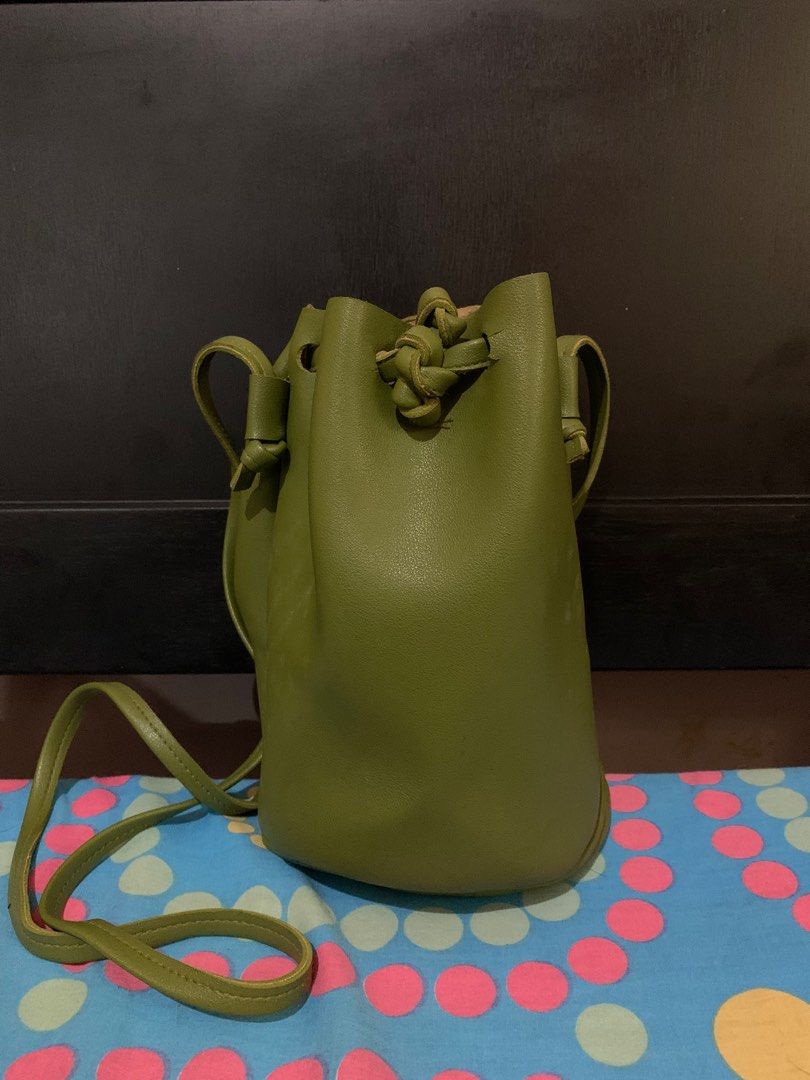 Green Bucket Bag, Women's Fashion, Bags & Wallets, Cross-body Bags on ...