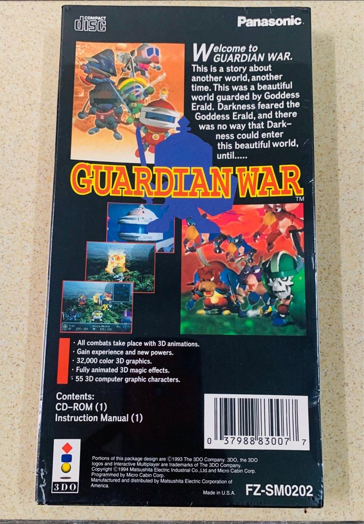 Guardian War 3DO Panasonic long box (rare), Video Gaming, Video Games, Others on Carousell