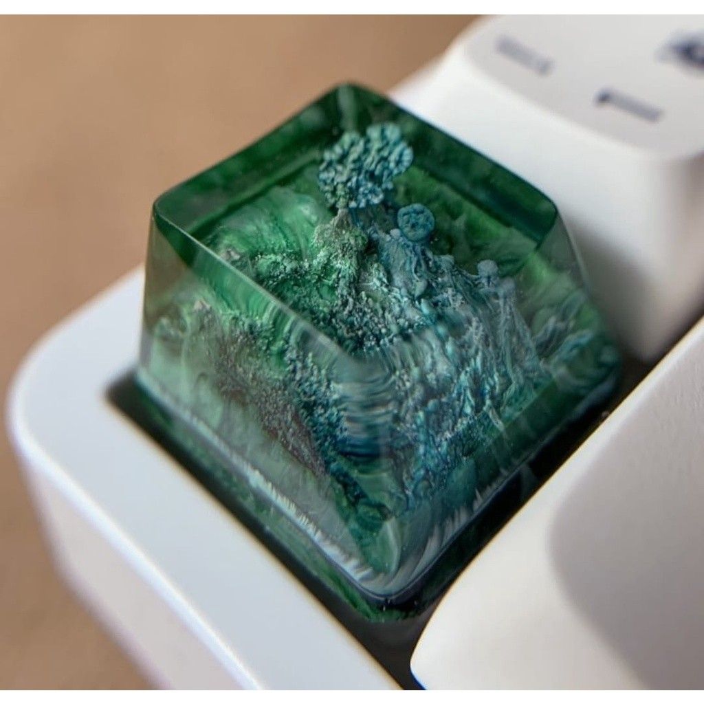 [HANDMADE] Artisan keycap Mountain/Snow, Computers & Tech, Parts ...