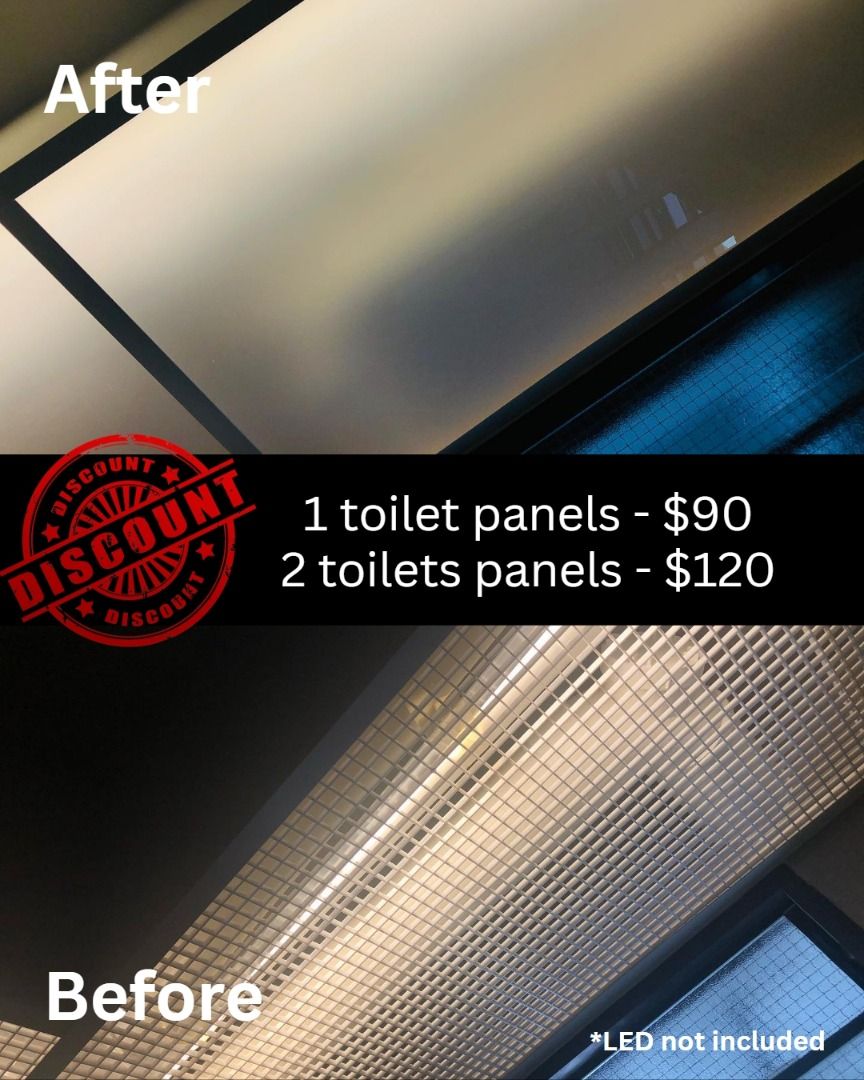 HDB toilet acrylic ceiling, acrylic panel, BTO, Interior design, home ...