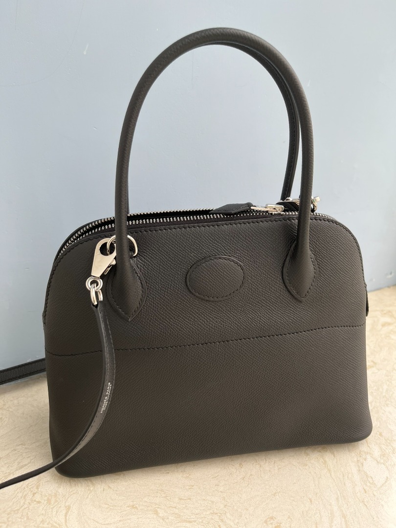Hermes Bolide 27 Noir Epsom, 名牌, 手袋及銀包 - Carousell