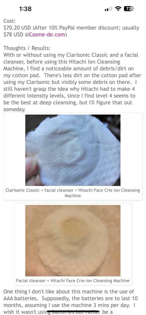 Hitachi face crie, Beauty & Personal Care, Face, Face Care on Carousell