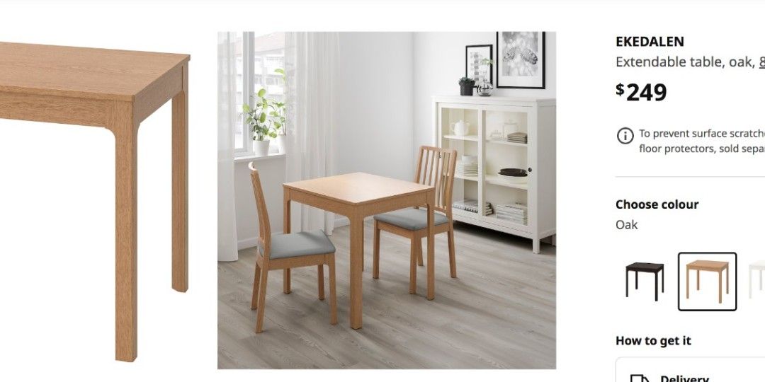 IKEA Extendable Table, Furniture & Home Living, Furniture, Tables ...