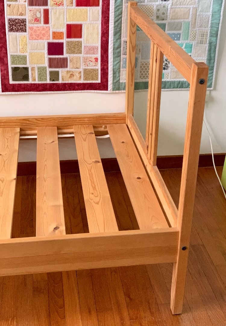 IKEA FJELLSE (198 x 99 cm) Bed Frame with Slatted bed base (2 PCs ...