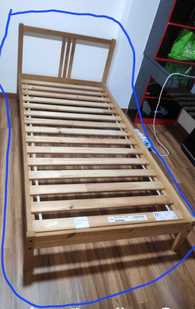 Ikea single bed frame w delivery option, Furniture & Home Living ...