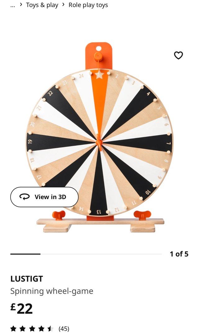 Ikea spinning wheel game, Hobbies & Toys, Toys & Games on Carousell