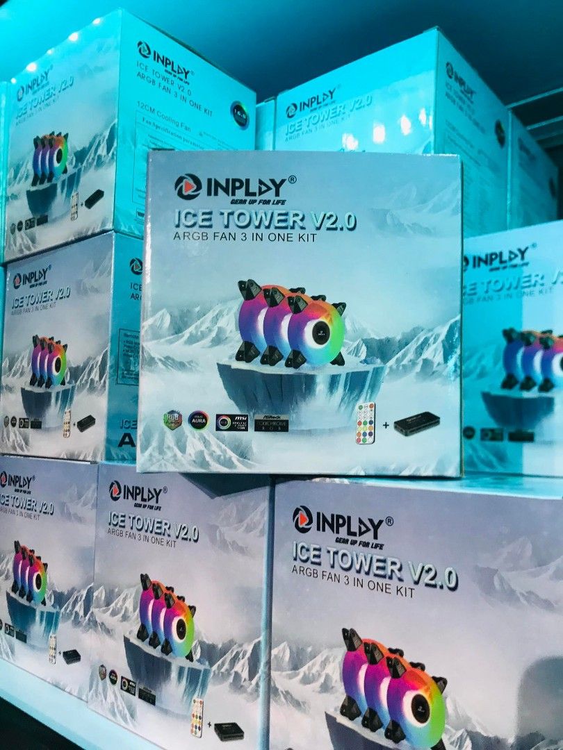 Inplay 120mm ARGB Cooling Fan Ice Tower V2 3in1 Kit With Controller ...