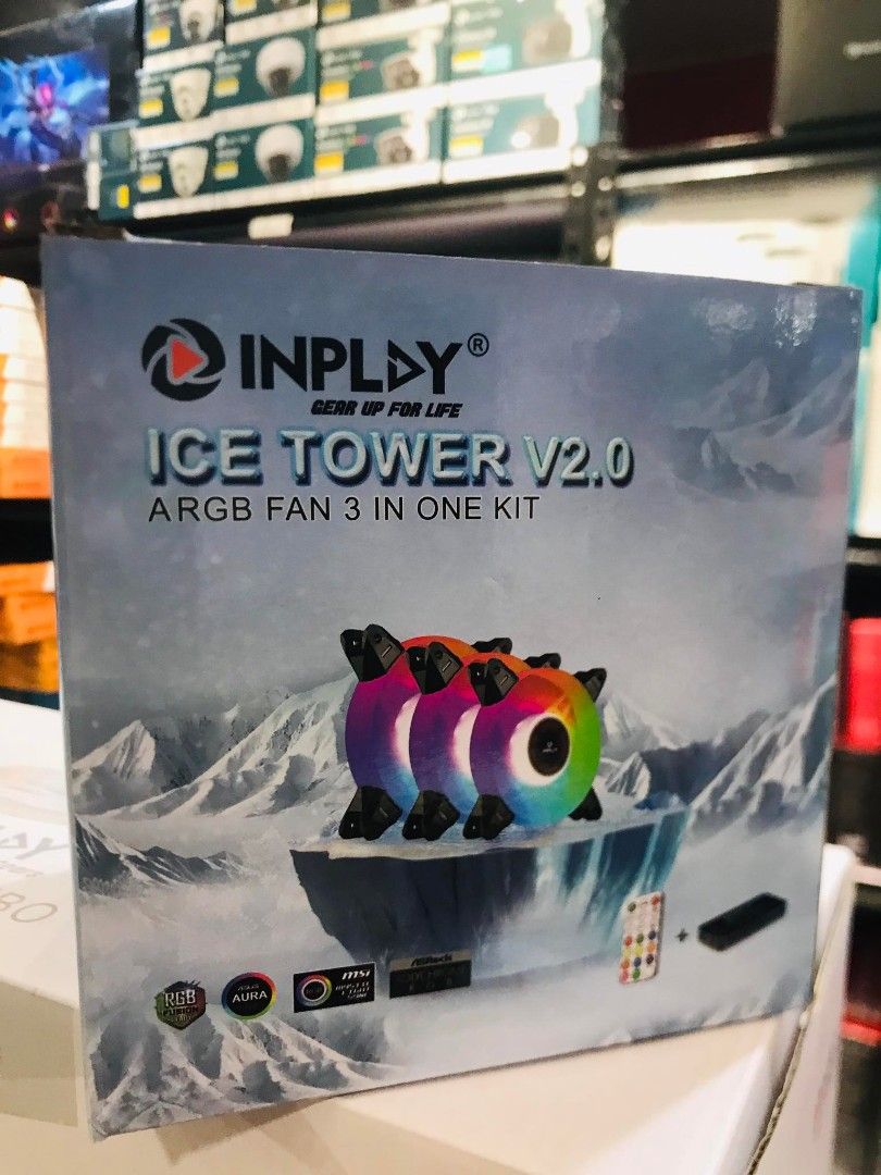 Inplay 120mm ARGB Cooling Fan Ice Tower V2 3in1 Kit With Controller ...