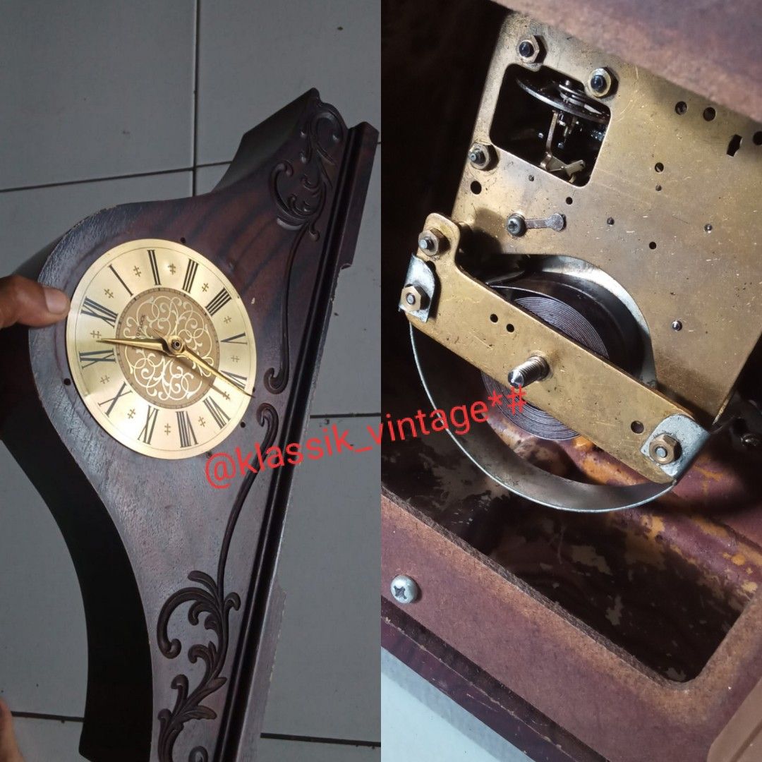 jam jadul antik,mesin manual, Antik, Pajangan di Carousell