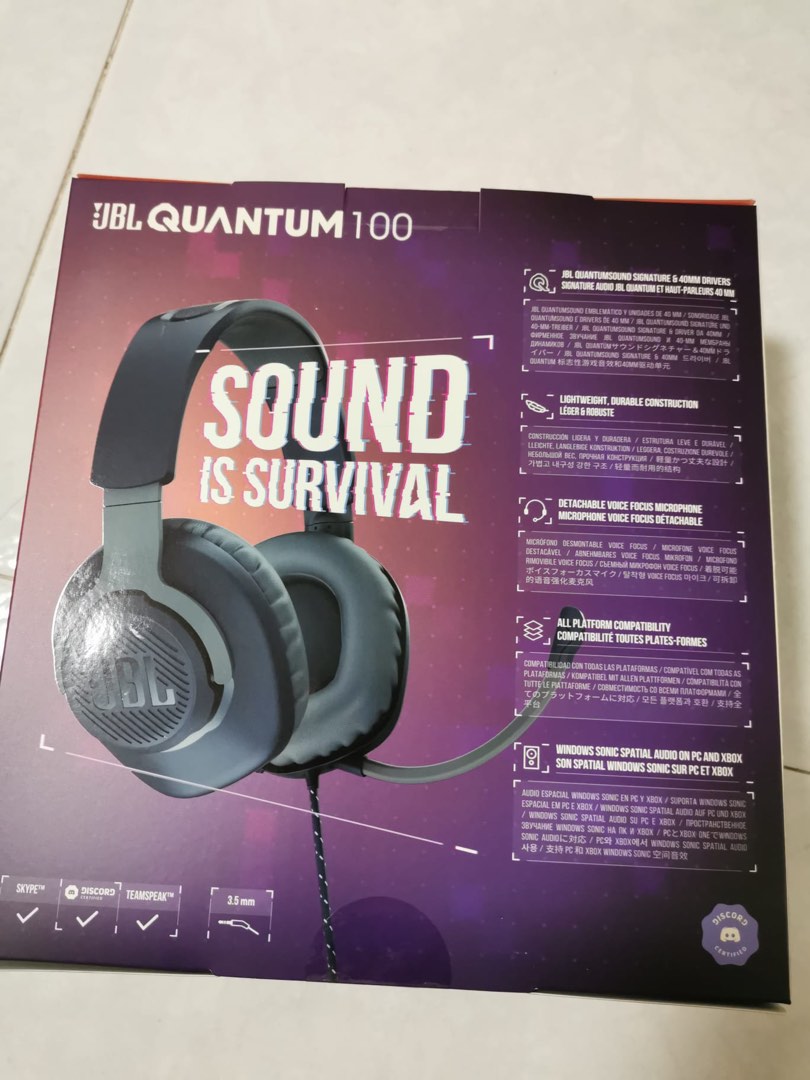 JBL Quantum 100 Headphones, Audio, Headphones & Headsets on Carousell