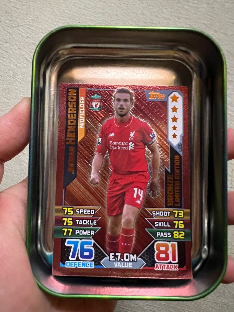 Jordan Henderson - Match Attax 2015/2016 (Bronze limited edition ...