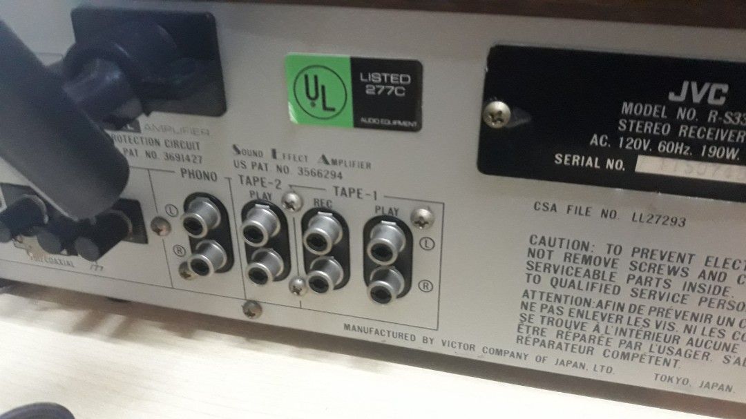 JVC R-S33 Stereo Receiver, Audio, Soundbars, Speakers & Amplifiers on ...