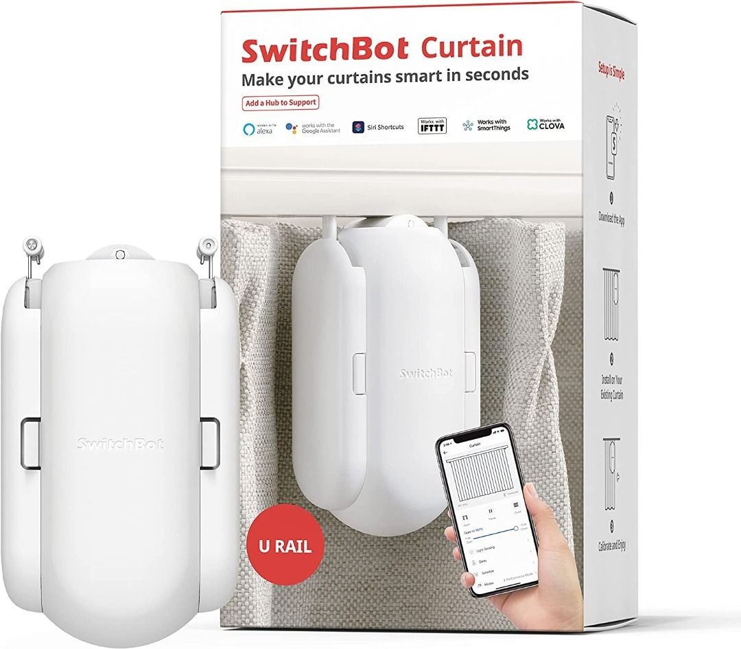 [K0030] SwitchBot Curtain Smart Electric Motor, Wireless App or ...