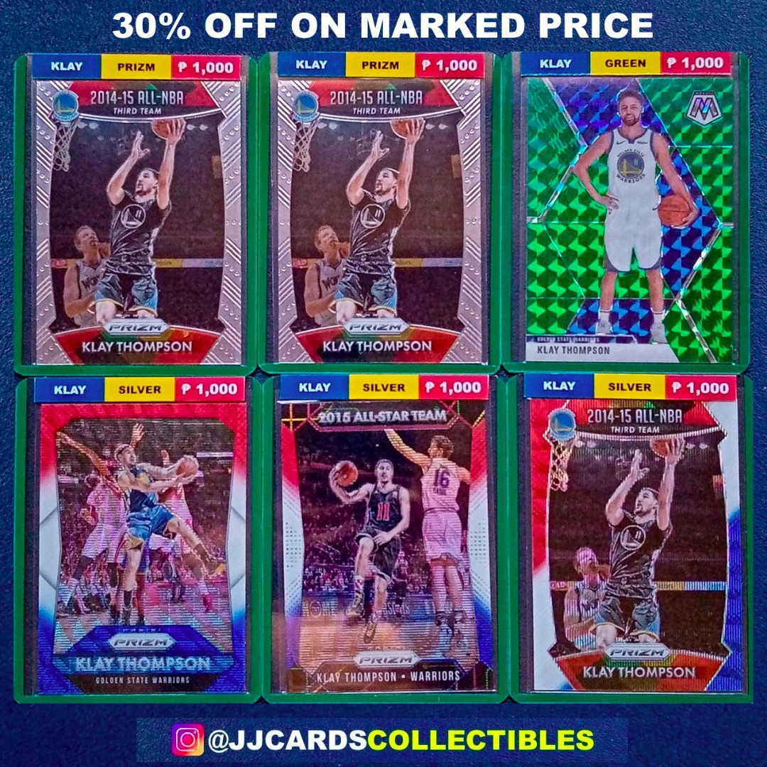 Klay Thompson Prizm Mosaic NBA Cards in TopLoader - 30% Off on Marked ...