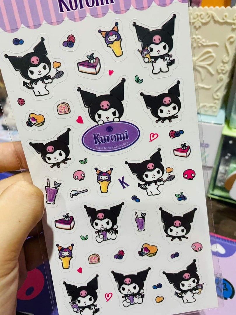 Kuromi Sticker Sheet, Hobbies & Toys, Stationary & Craft, Stationery ...