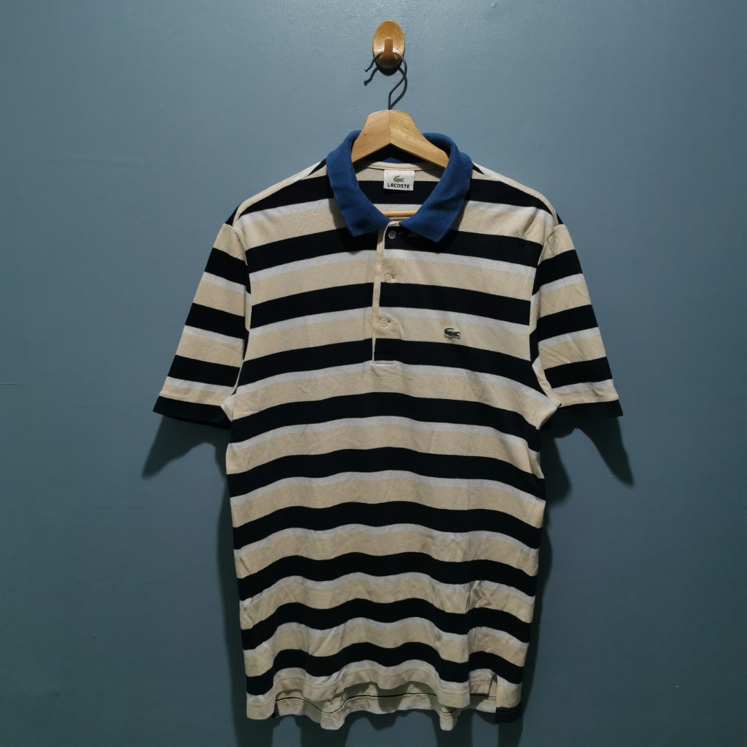 Lacoste Stripes, Men's Fashion, Tops & Sets, Tshirts & Polo Shirts on ...