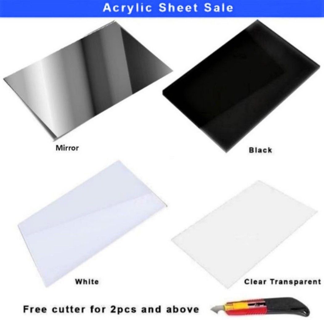 Large acrylic sheet (cutter for 2 pcs), Hobbies & Toys, Stationery ...