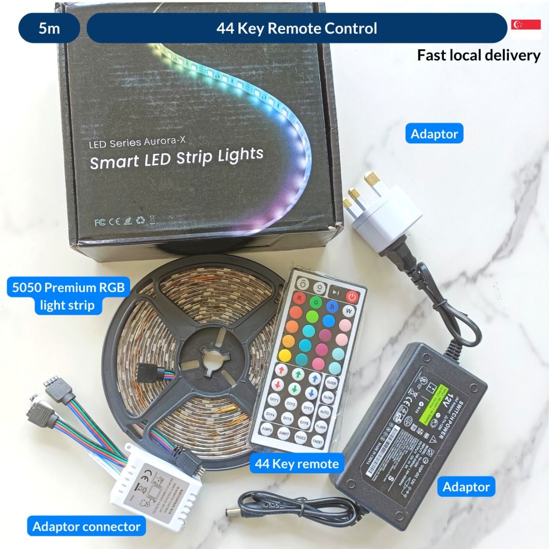 LED Strip light RGB Fairy light USB Power Plug With Remote WiFi ...