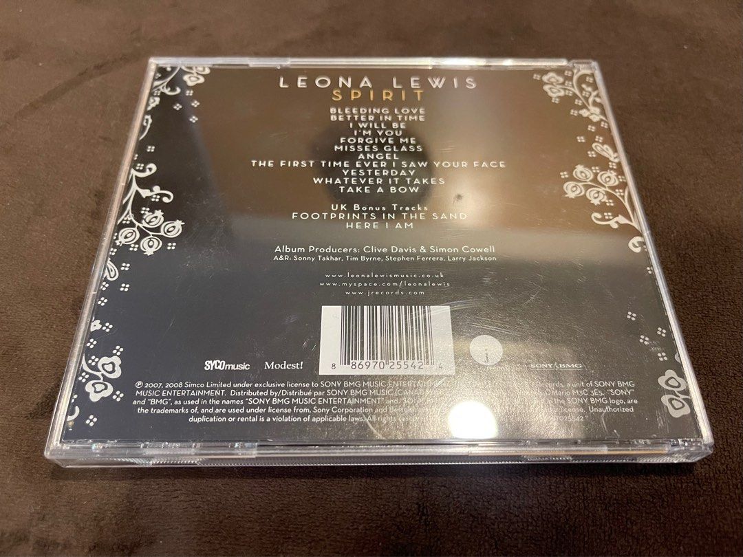 [MU142-2] Leona Lewis / Spirit 里歐娜 / 心靈深處 (美國曲目版) #23吃土季, 書籍、休閒與玩具, 樂器 ...