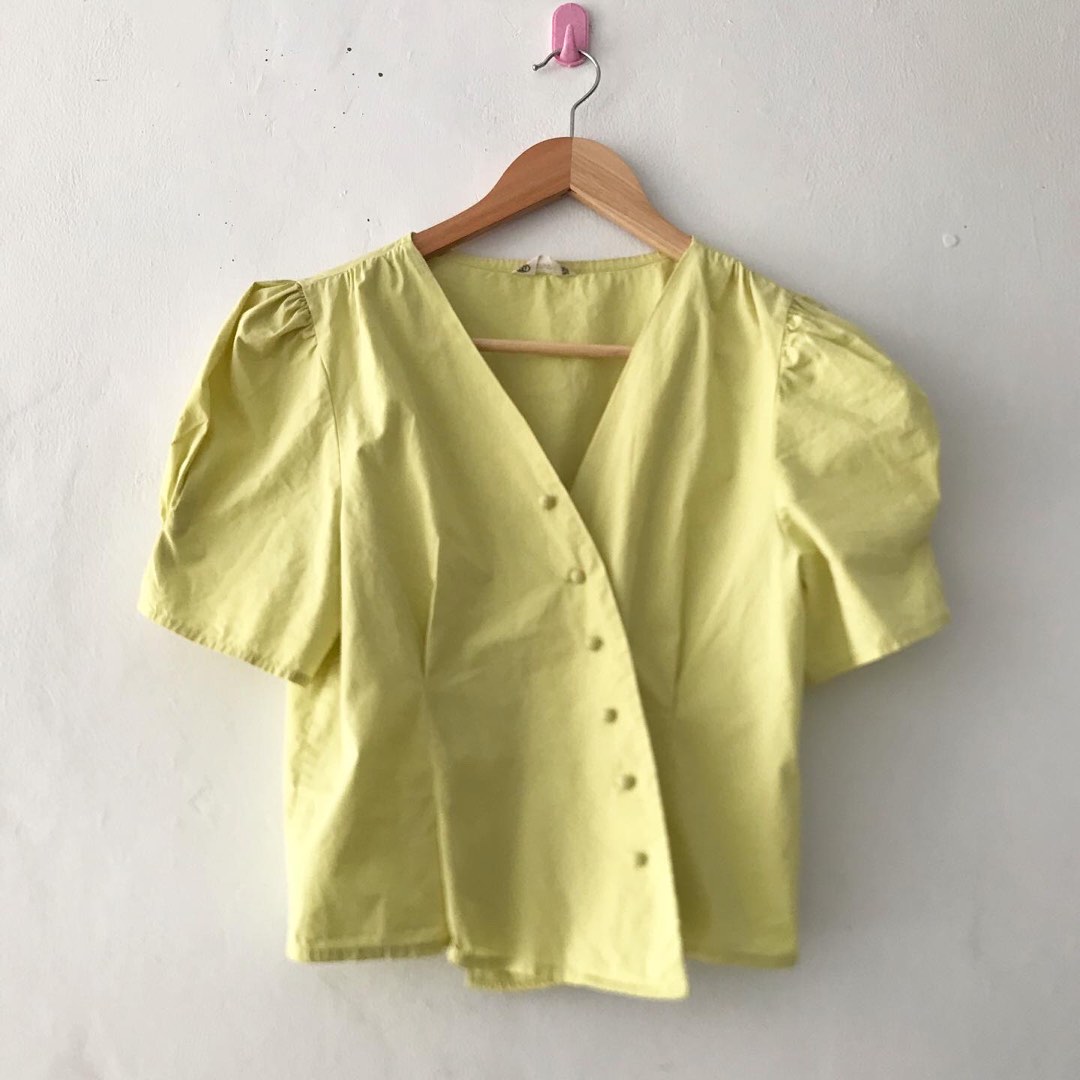 Lime Korean Top on Carousell
