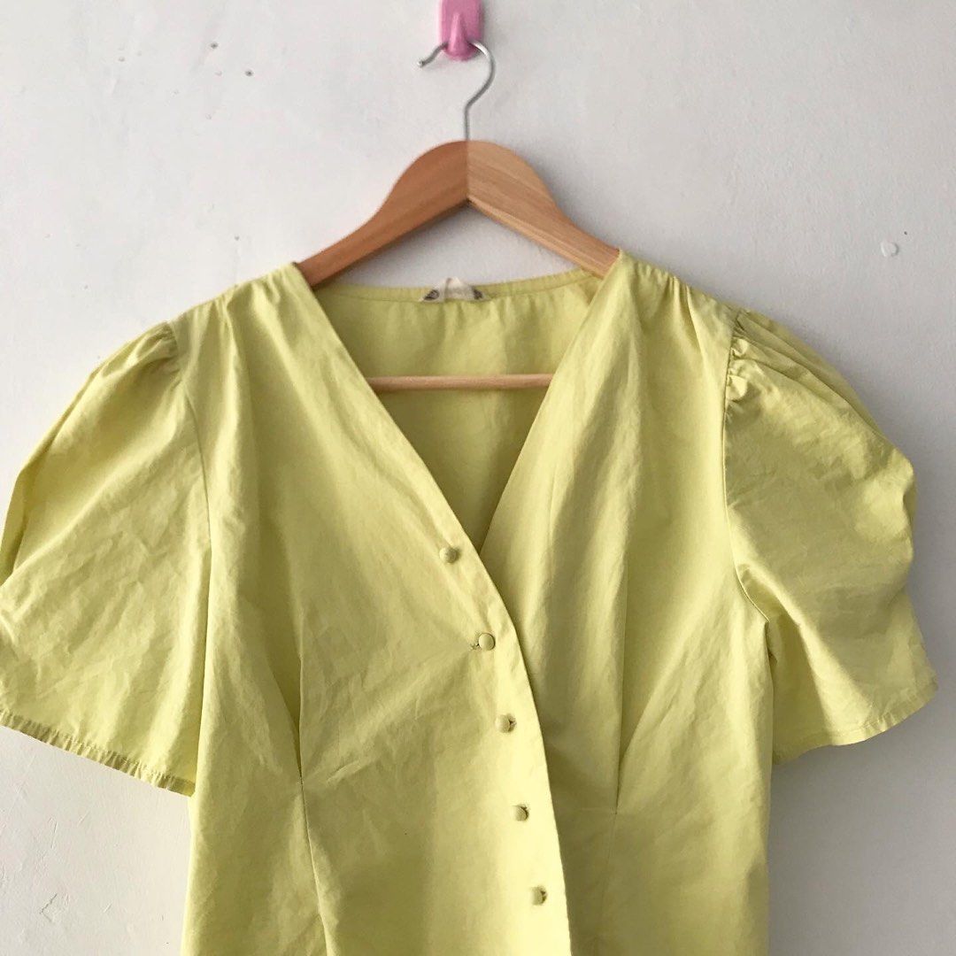 Lime Korean Top on Carousell