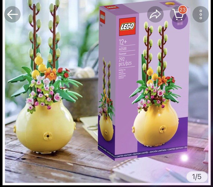 Limited edition lego flower pot 40588, Hobbies & Toys, Toys & Games on ...