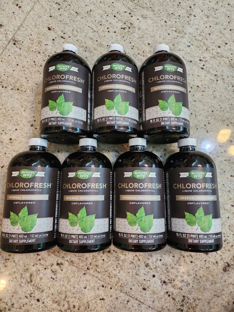 Liquid Chlorophyll 5 bottles Available, Health & Nutrition, Health ...
