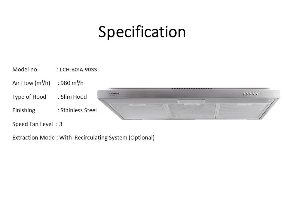 Livinox LCH-601A-90SS Kitchen Hood & Hob set, TV & Home Appliances, Kitchen Appliances, Hobs ...
