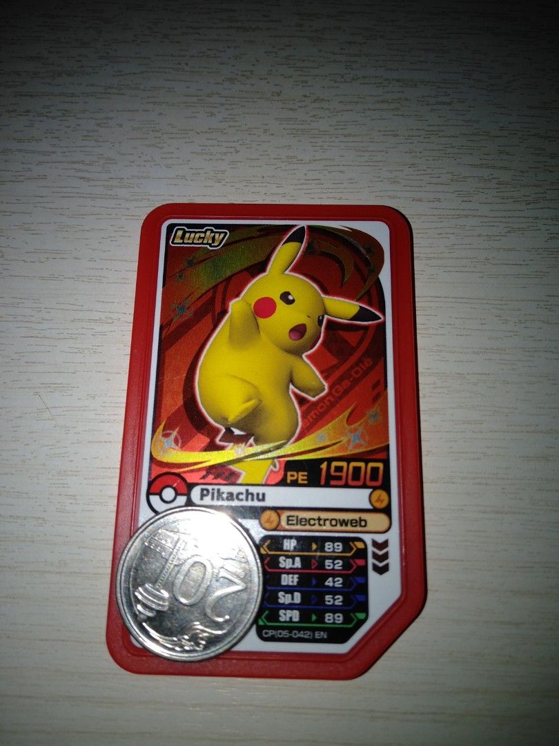 Lucky Pikachu Gaole Chip (3*), Hobbies & Toys, Toys & Games on Carousell