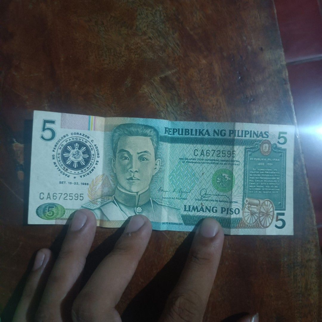 LUMANG LIMANG PISONG PAPEL AUTHENTIC, Hobbies & Toys, Memorabilia ...