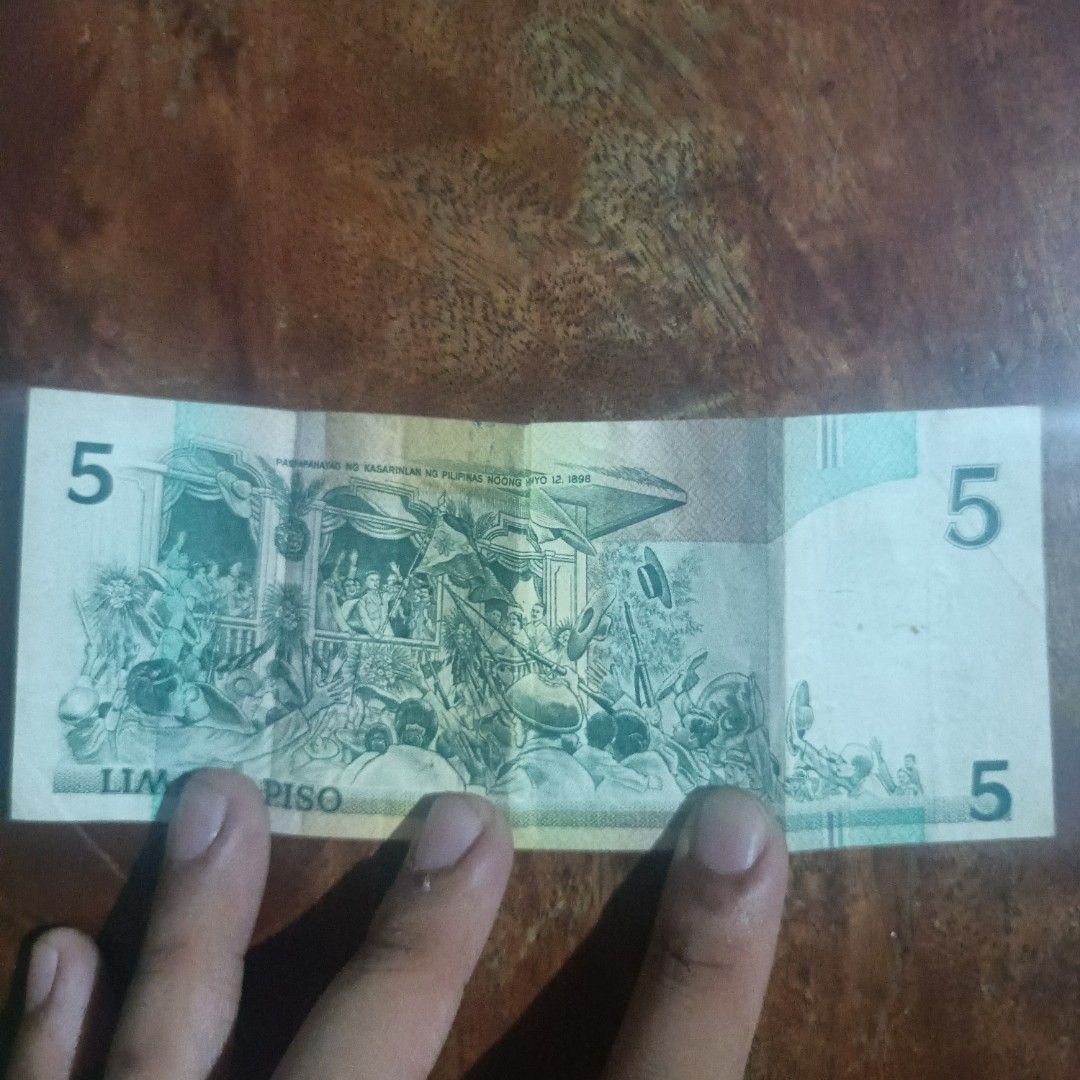 LUMANG LIMANG PISONG PAPEL AUTHENTIC, Hobbies & Toys, Memorabilia ...