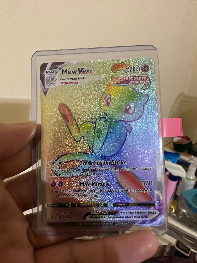 (Pokemon TCG) Mew Vmax Hyper Rare Rainbow (Fusion Strike), Hobbies ...