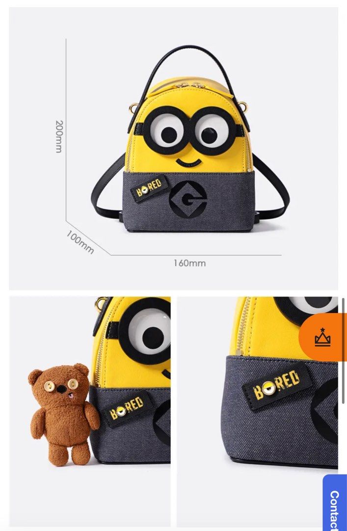Minions Bob & Tim Backpack, Women's Fashion, Bags & Wallets, Backpacks ...