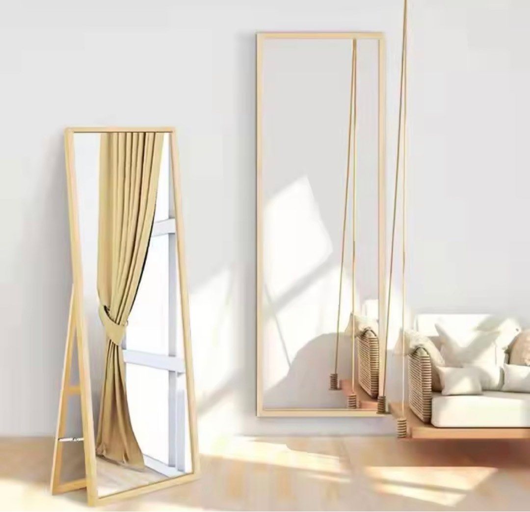 Muji style Standing mirror 150*40cm, Furniture & Home Living, Home ...