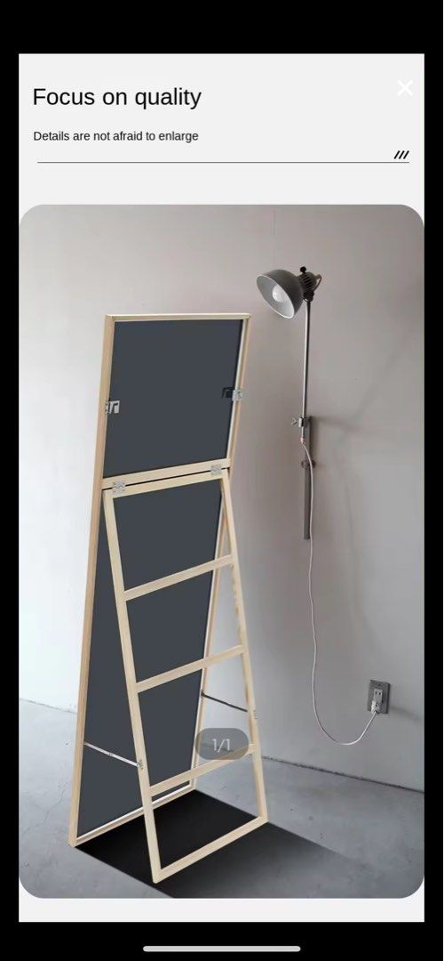Muji style Standing mirror 150*40cm, Furniture & Home Living, Home ...