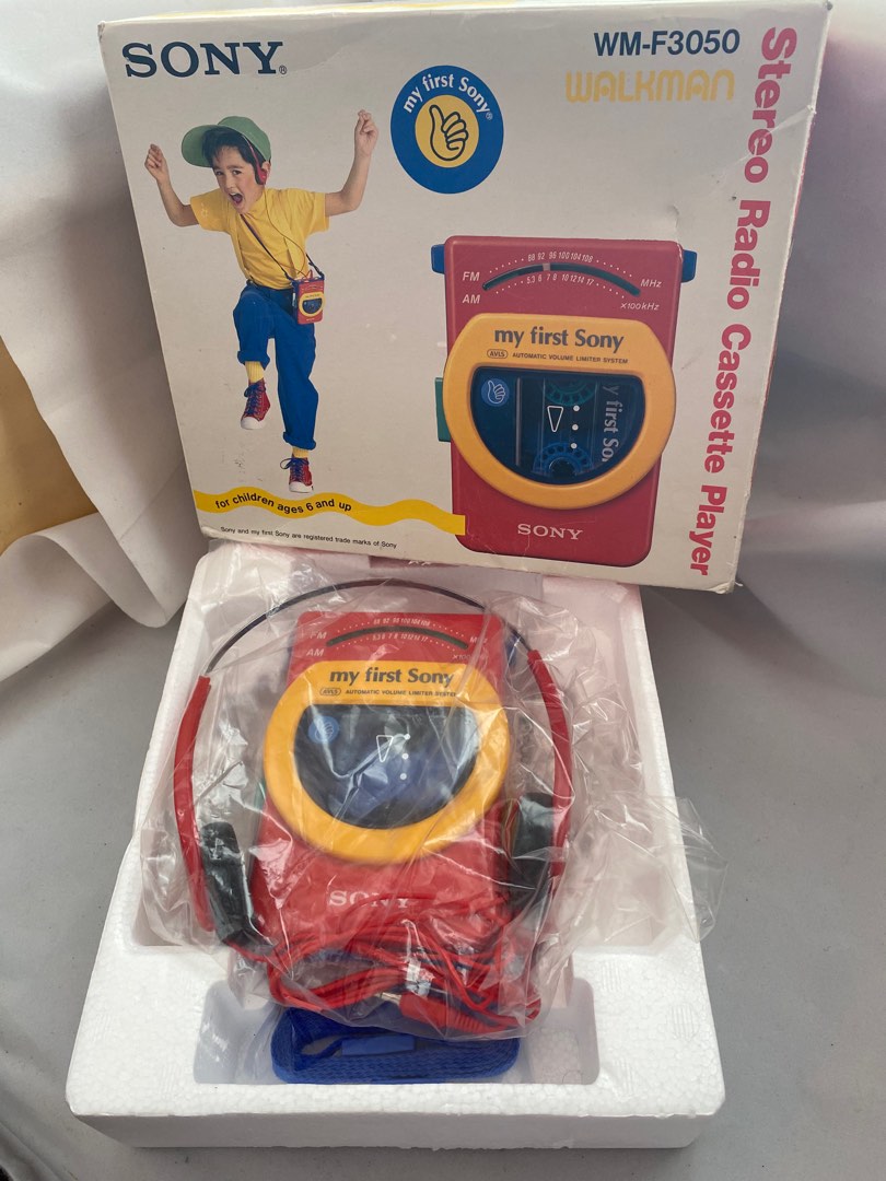 My First Sony Walkman WM-F3050 Cassette Tape Player . New in Box, Audio ...