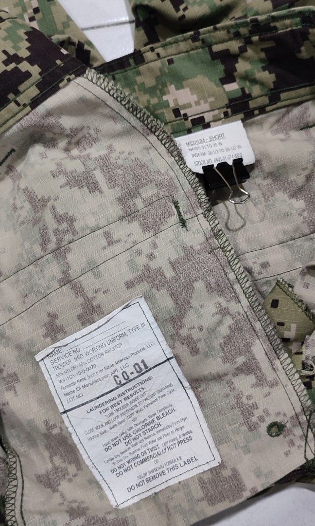 Navy Working Uniform (NWU), Type III (AOR 2), Men's Fashion, Coats ...