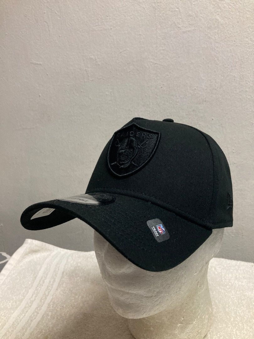 New Era 9Forty LA Raiders (A) Full Black Cap, Men's Fashion, Watches ...