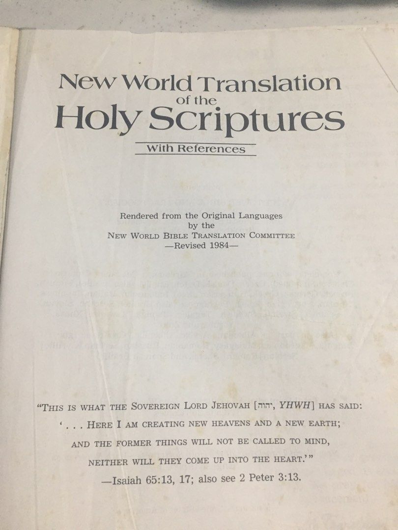 New World Translation, Hobbies & Toys, Books & Magazines, Religion ...