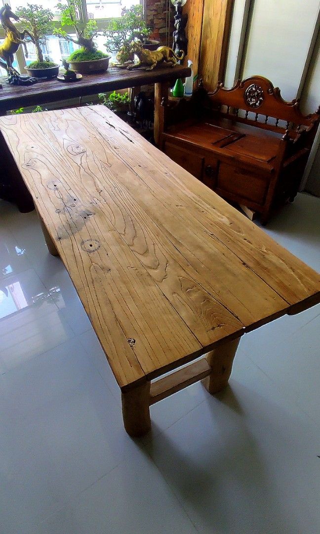 Heavy Old Elm Wood door Table, Furniture & Home Living, Furniture ...