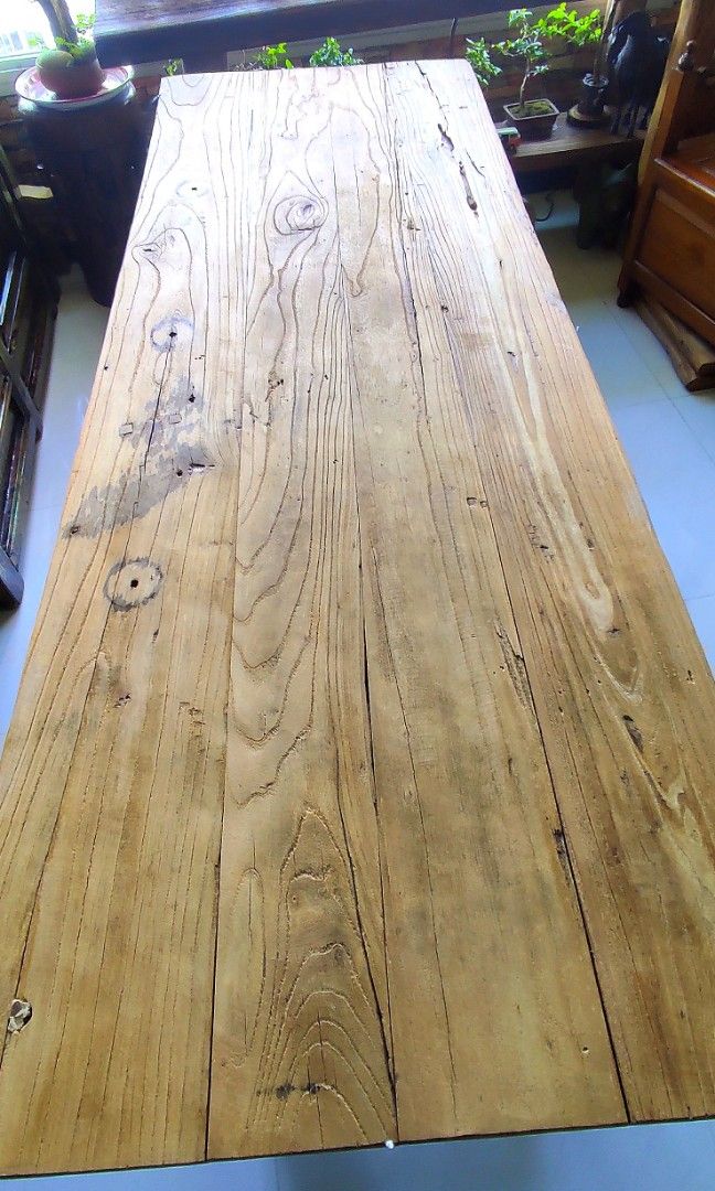 Heavy Old Elm Wood door Table, Furniture & Home Living, Furniture ...
