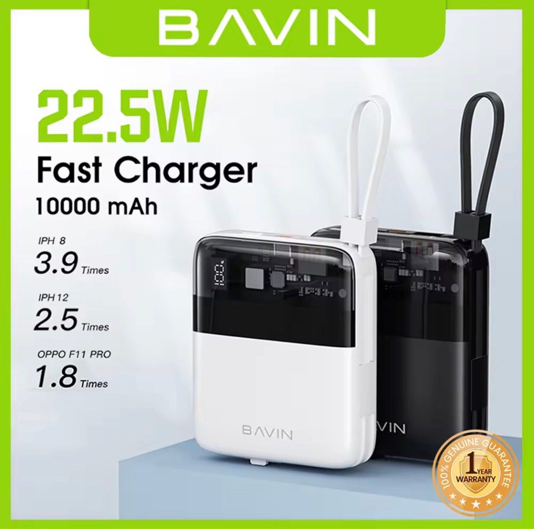 Original BAVIN Powerbank with Digital Screen 10,000 MAH Brand new, Mobile Phones & Gadgets ...