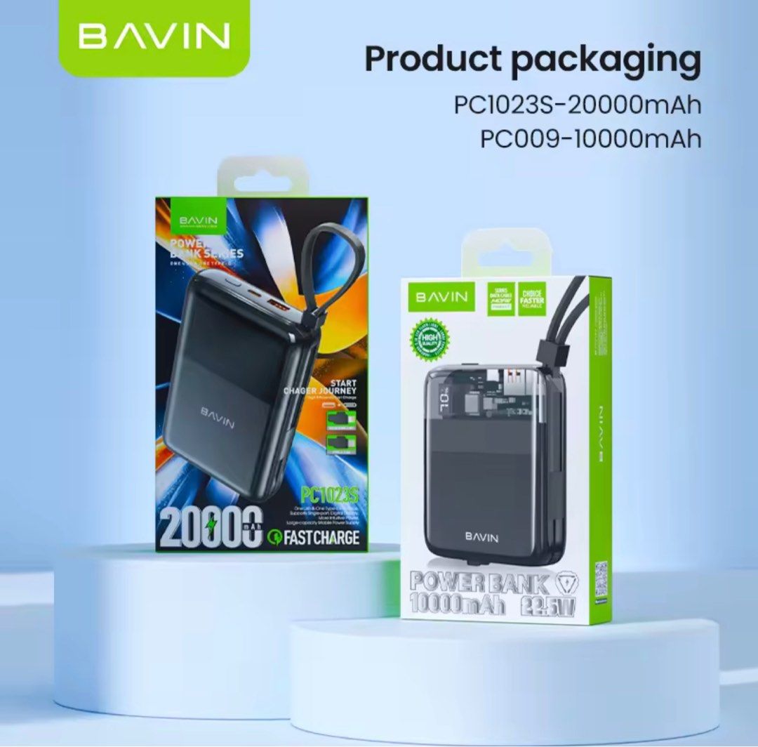 Original BAVIN Powerbank with Digital Screen 10,000 MAH Brand new ...